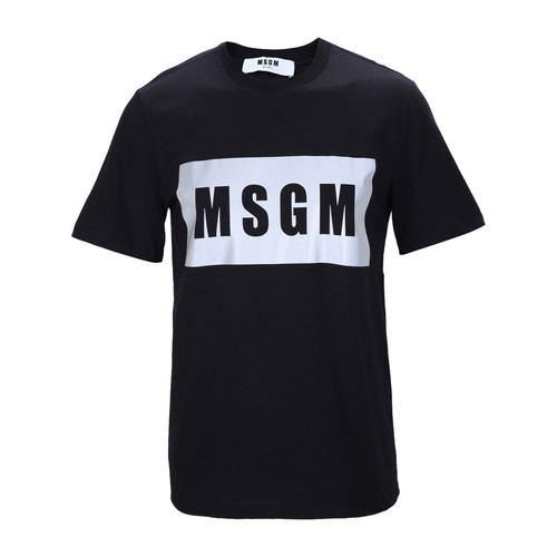 MSGM/MSGM黑色纯棉休闲男士T恤短袖,2140MM121 164794,99,S多少钱_产品图片资料详细介绍 - 时尚生活实验室