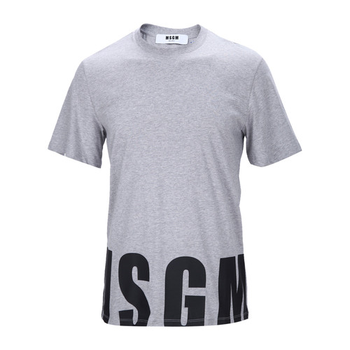 MSGM/MSGM灰色纯棉字母LOGO男士T恤短袖,2140MM111 164795,96,S多少钱_产品图片资料详细介绍 - 时尚生活实验室